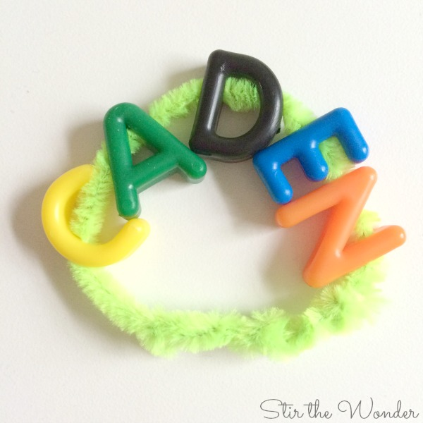 How to Make Name Bracelet Fine Motor Activity | Stir The Wonder How to Make Name Bracelet Fine Motor Activity | Stir The Wonder
